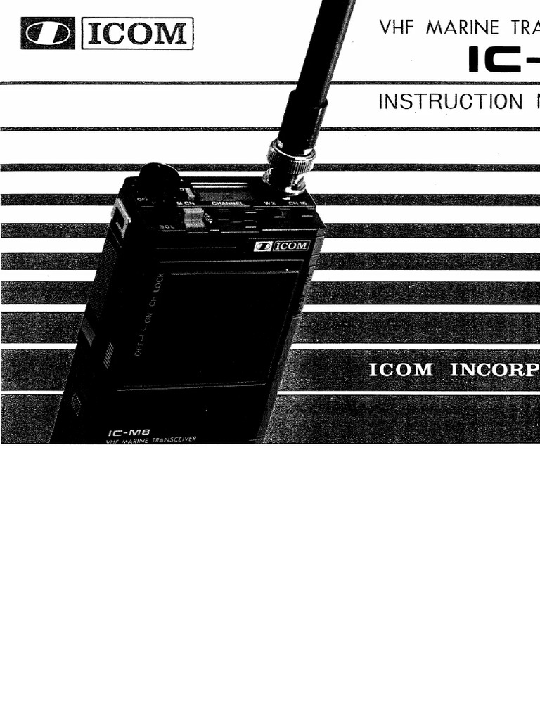 User Manual ICOM IC-M8 (28 Pages) | PDF