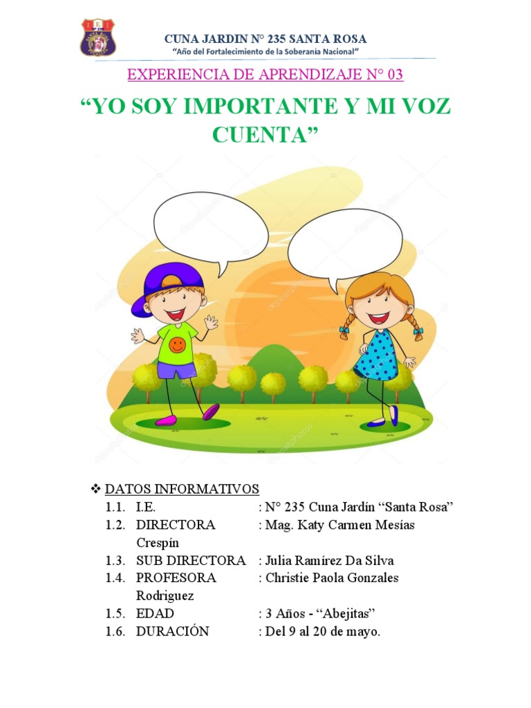 Yo Soy Importante: Mi Voz Cuenta | PDF | María, madre de Jesús ...