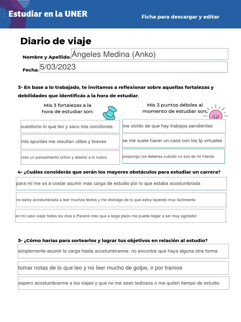Mi Diario de Viaje 2 PDF | PDF | Crecimiento personal y profesional ...