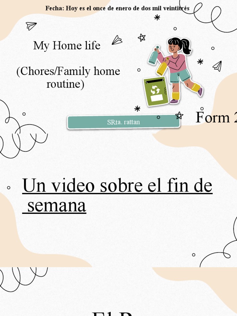 FORM 2-My Home Life-Chores - Family - Home Routine (Other Family ...