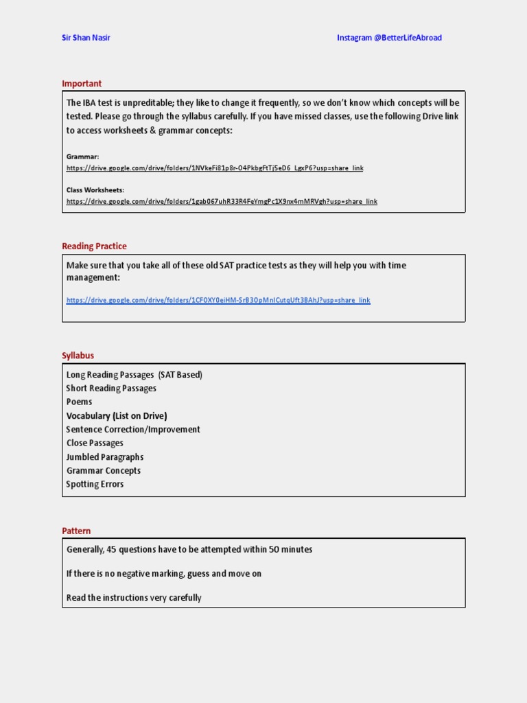 Important for IBA Test Takers.pdf | PDF