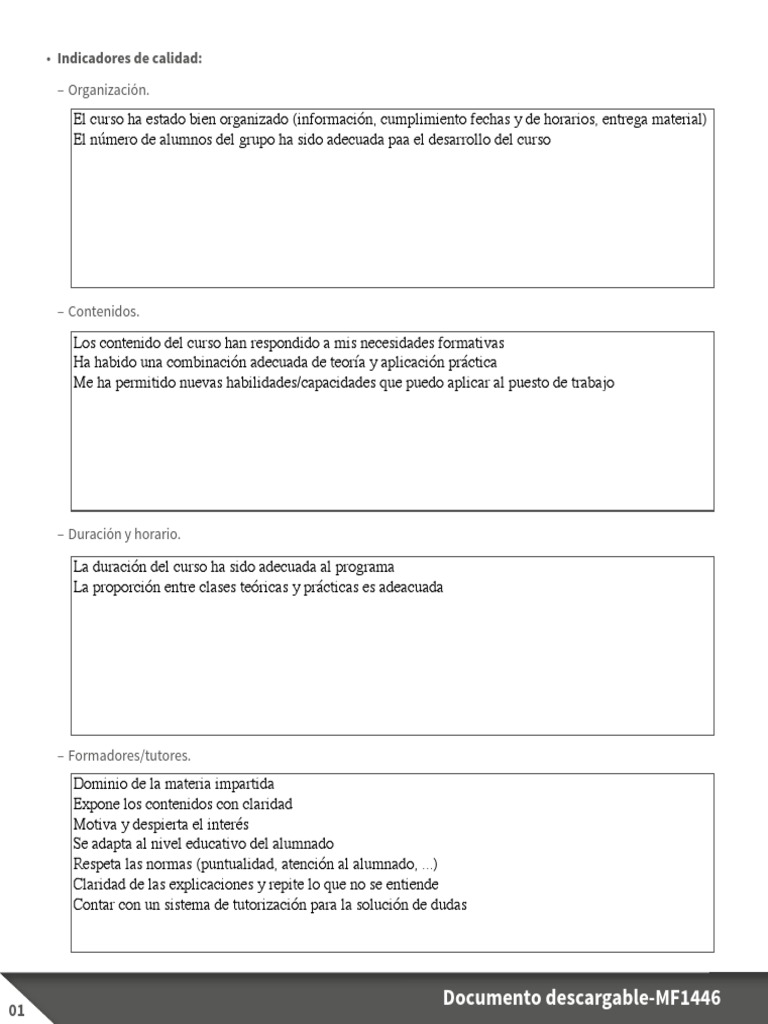 MF1446 - 3 - UD2 - E3 - EC3: Calidad e Innovación | PDF | Evaluación ...