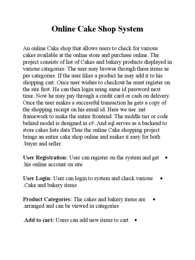Cake Preparing Documents | PDF