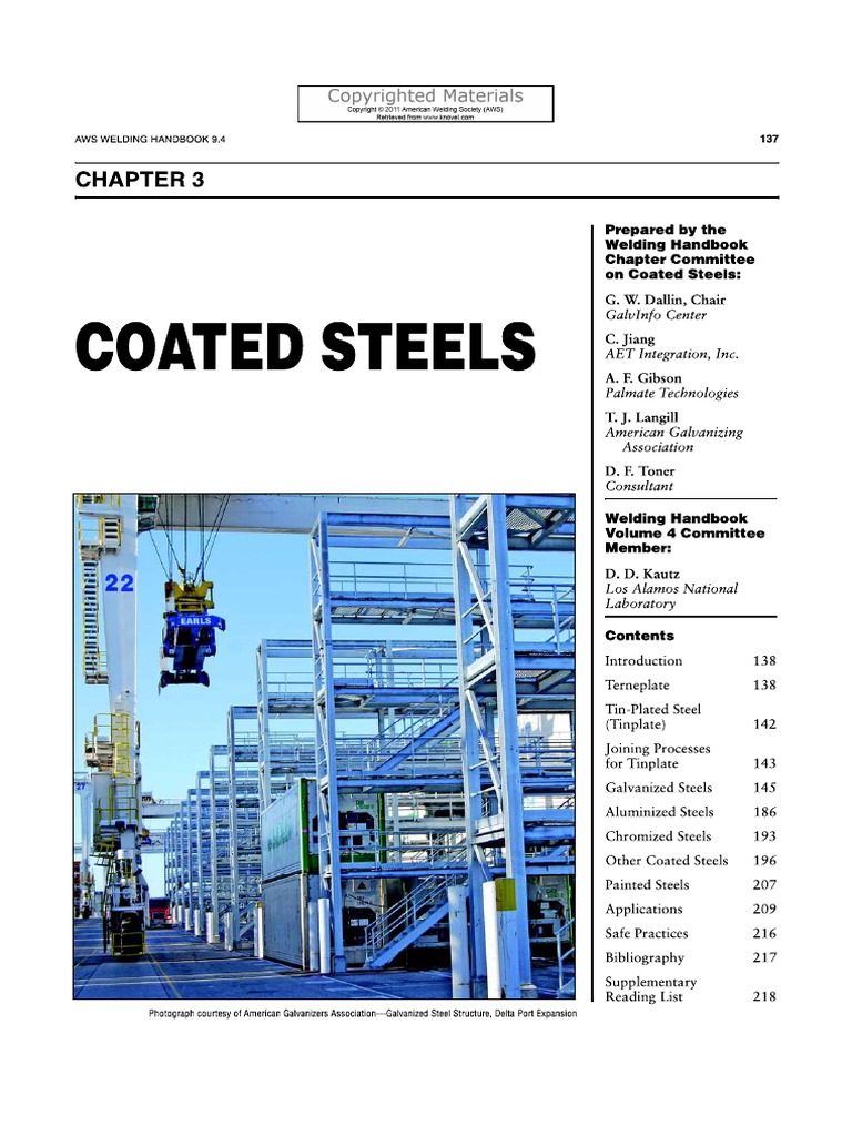 Coated Steel Welding-AWS PDF | PDF