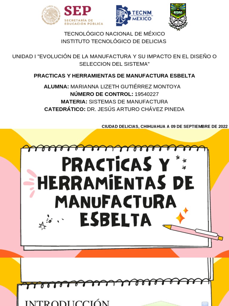 Practicas y Herramientas de Manufactura Esbelta - 19540227 | PDF | Lean Manufacturing ...
