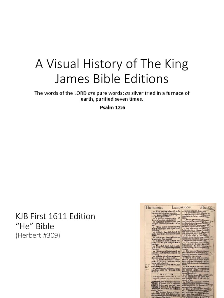 Visual History of King James Bible Editions | PDF