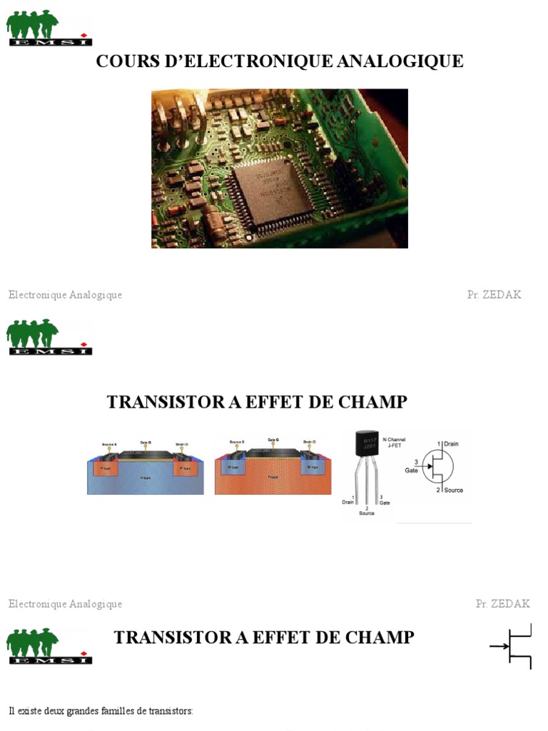 Cours JFET-Etude Statique PDF | PDF | Transistor à effet de champ ...