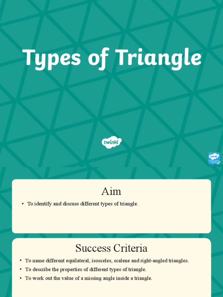 Types of Triangle Powerpoint | PDF | Triangle | Elementary Geometry