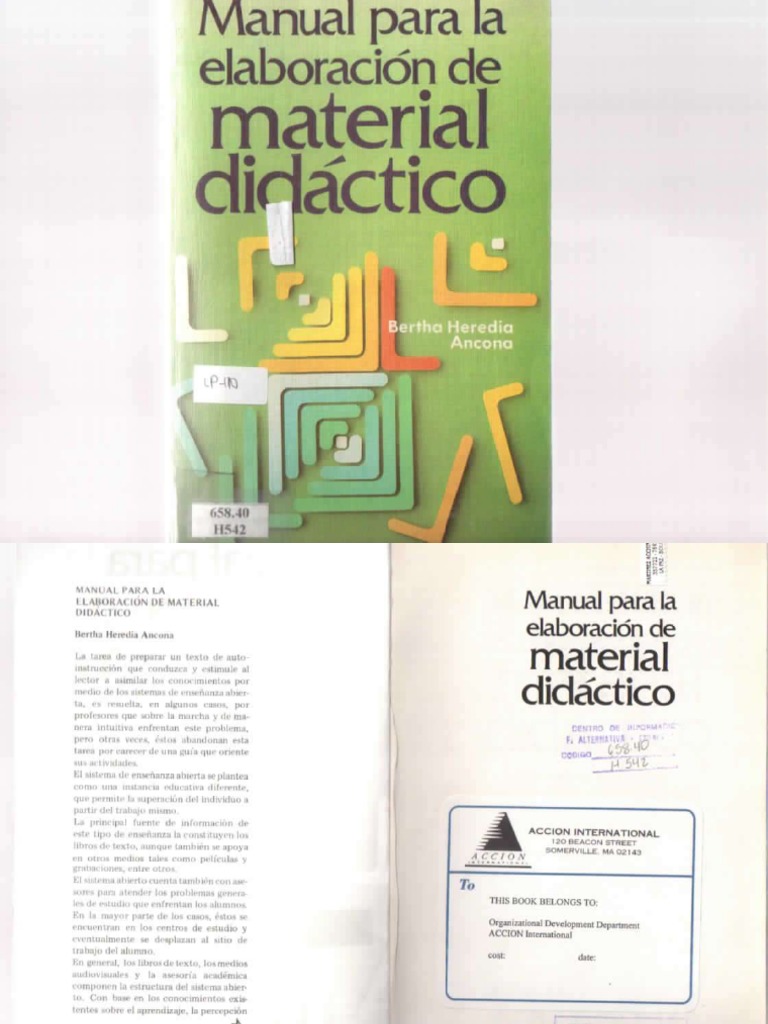 Manual para La Elaboracion de Material Didactico | PDF