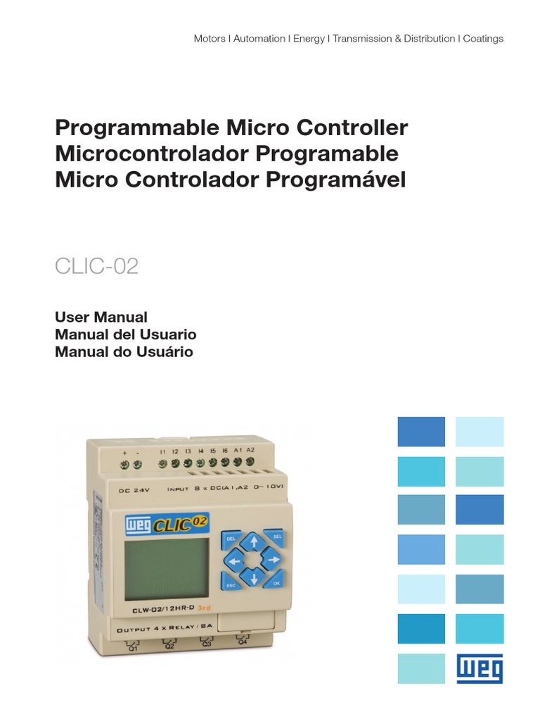 WEG CLIC 02 User Manual 10009280784 PT en Es PDF | PDF | Programmable Logic Controller | Programming