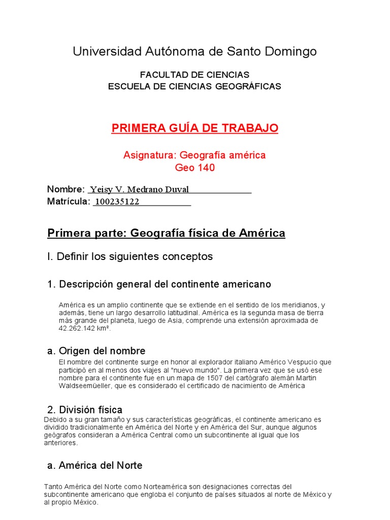 Geo 140 Guia 12 | PDF | Américas | Mapa