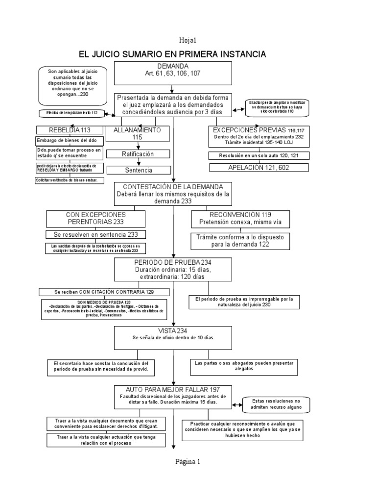 ESQUEMA JUICIO SUMARIO | PDF | Sentencia (ley) | Apelación