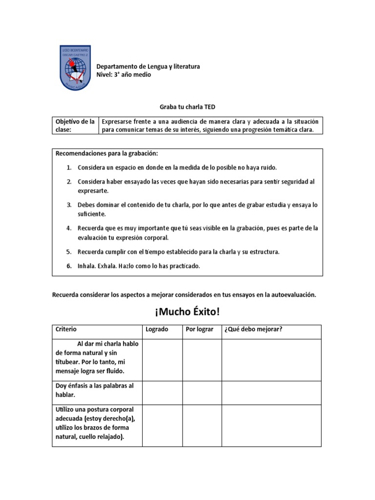 Grabación Charla TED | PDF