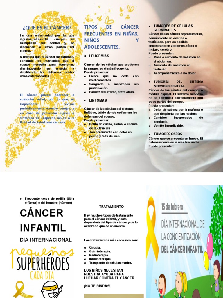 Triptico Del Dia Mundial Del Cancer Infantil | PDF | Cáncer | Leucemia Triptico Del Dia Mundial Del Cancer Infantil | PDF | Cáncer | Leucemia