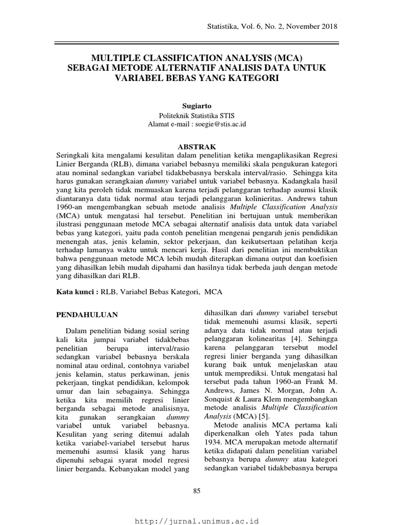 Analisis Mca PDF | PDF | Komputer