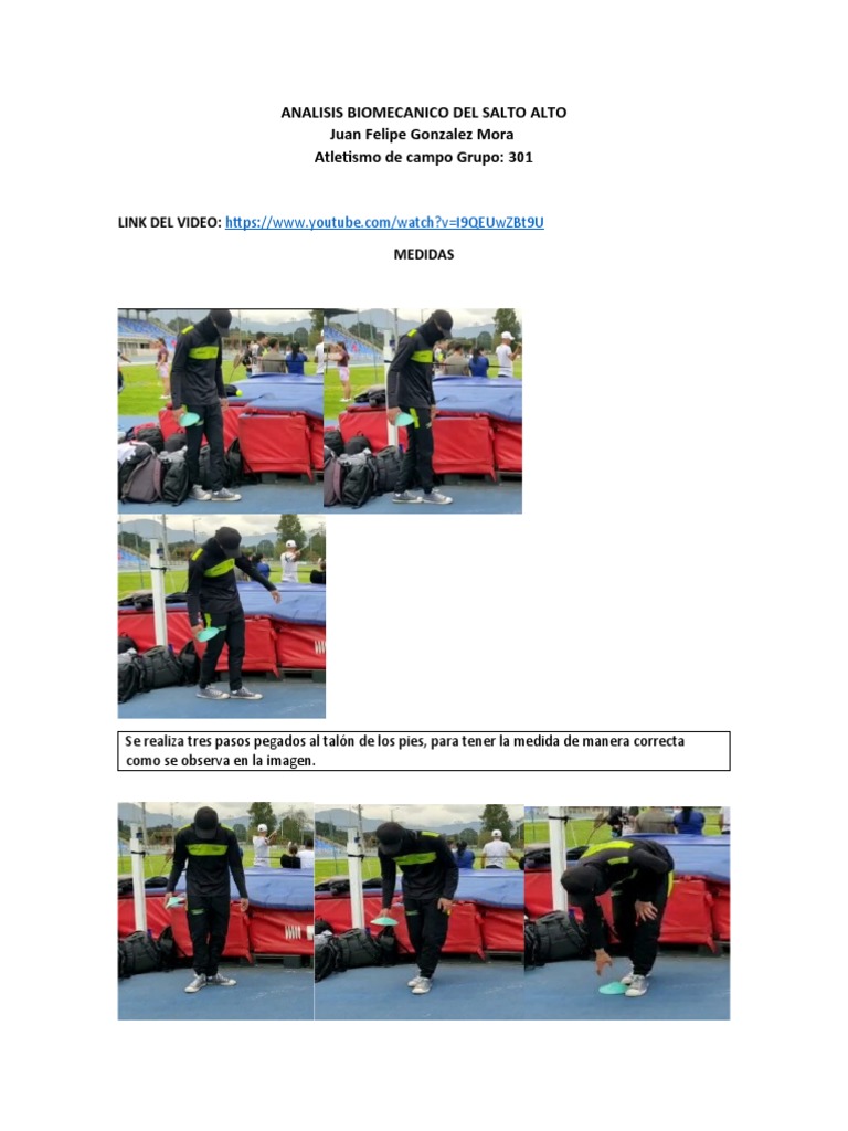 Analisis Biomecanico Del Salto Alto | PDF