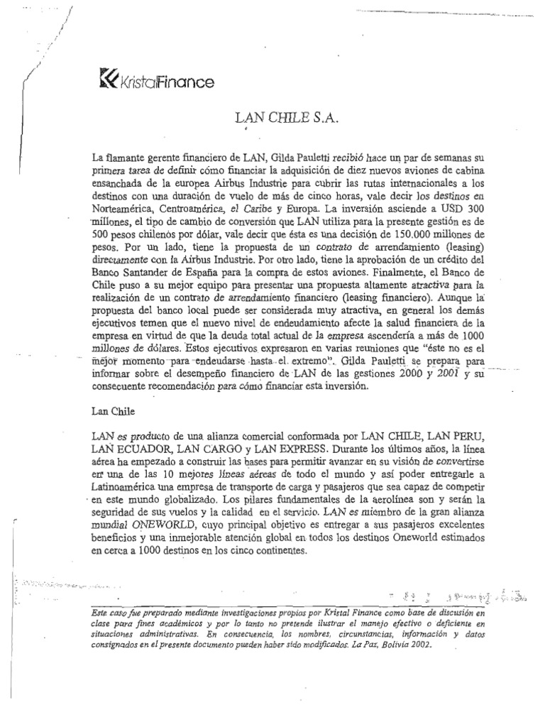 Caso Lan Chile | PDF