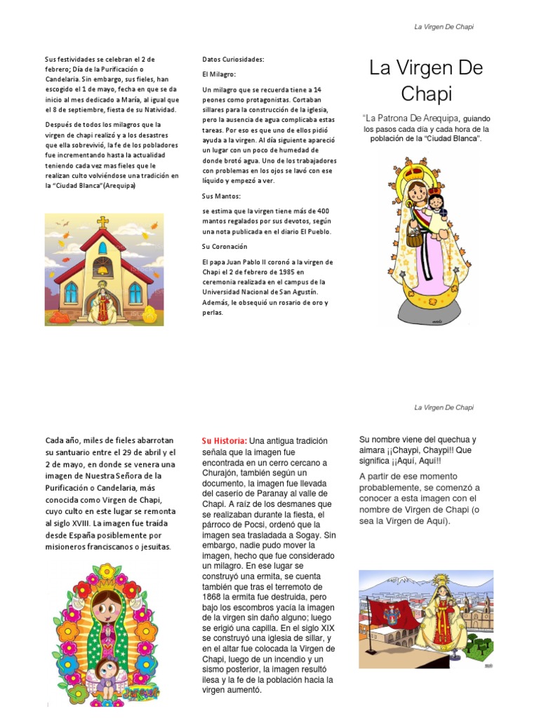 La Virgen de Chapi - Religión | PDF | María, madre de Jesús