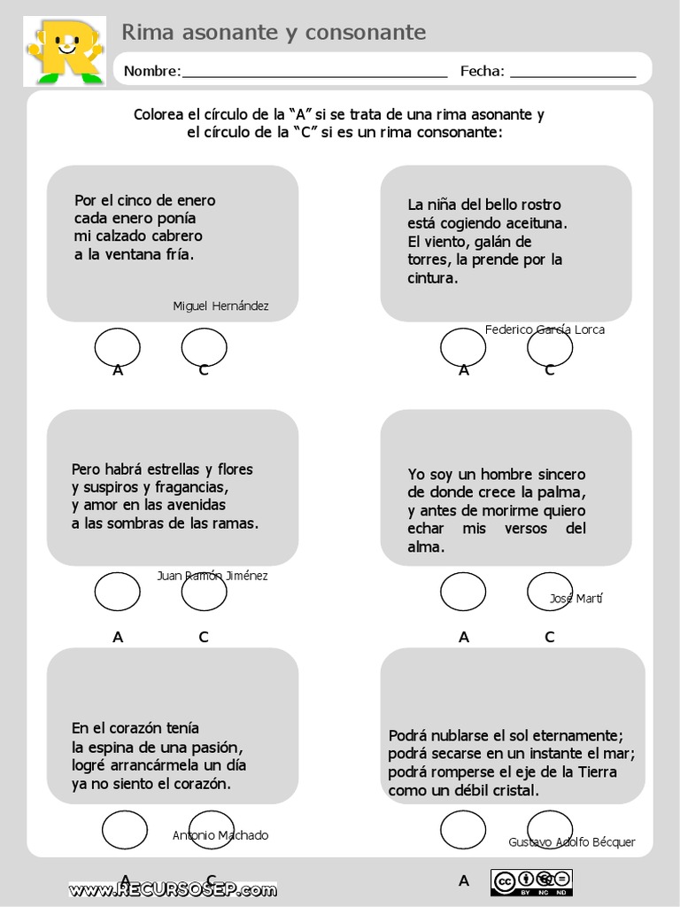 Rima Asonante o Consonante | PDF