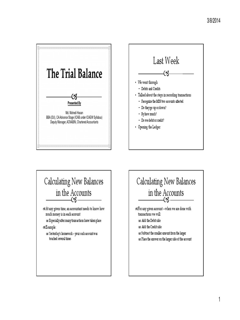 Calculating account balances | PDF | Debits And Credits | Economies