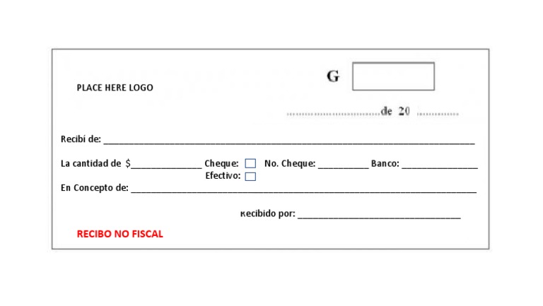 Plantilla Genèrica de Recibo de Dinero | PDF | Finanzas y ...