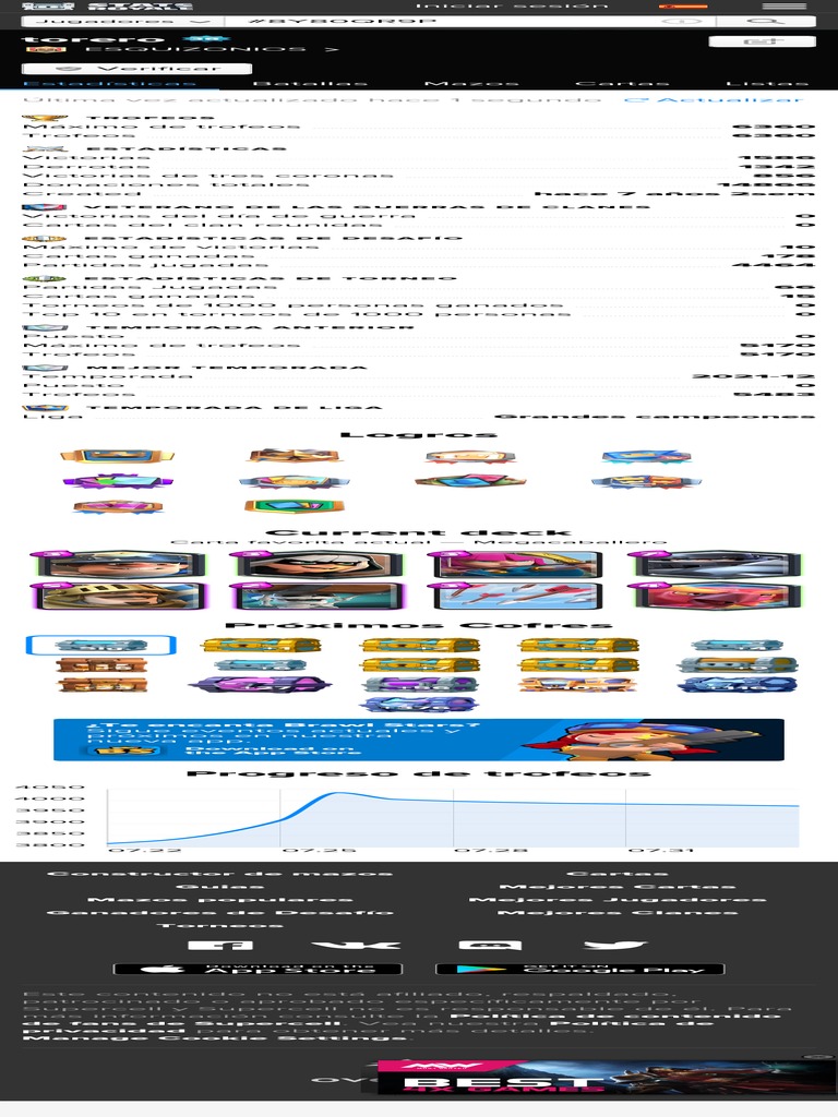 Torero's #8Y80QR9P Clash Royale Perfil Del Jugador PDF | PDF | Juego de azar