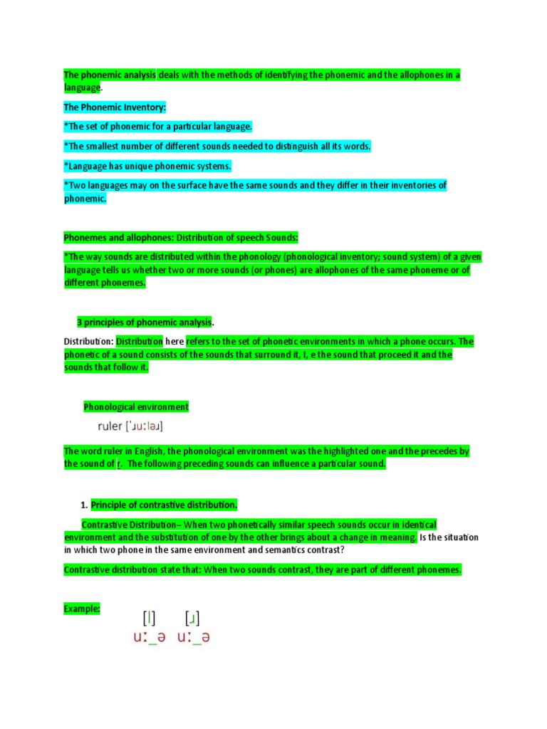 Phonemic Analysis | PDF | Phoneme | Phonology