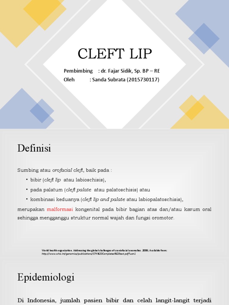 Cleft Lip | PDF | Kajian Bahasa Asing | Kesehatan Holistik