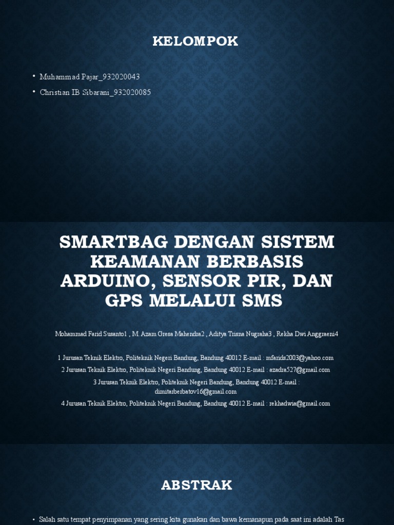 Review Jurnal Smartbag Dengan Sistem Keamanan Berbasis Arduino, Sensor PIR, Dan GPS Melalui SMS ...
