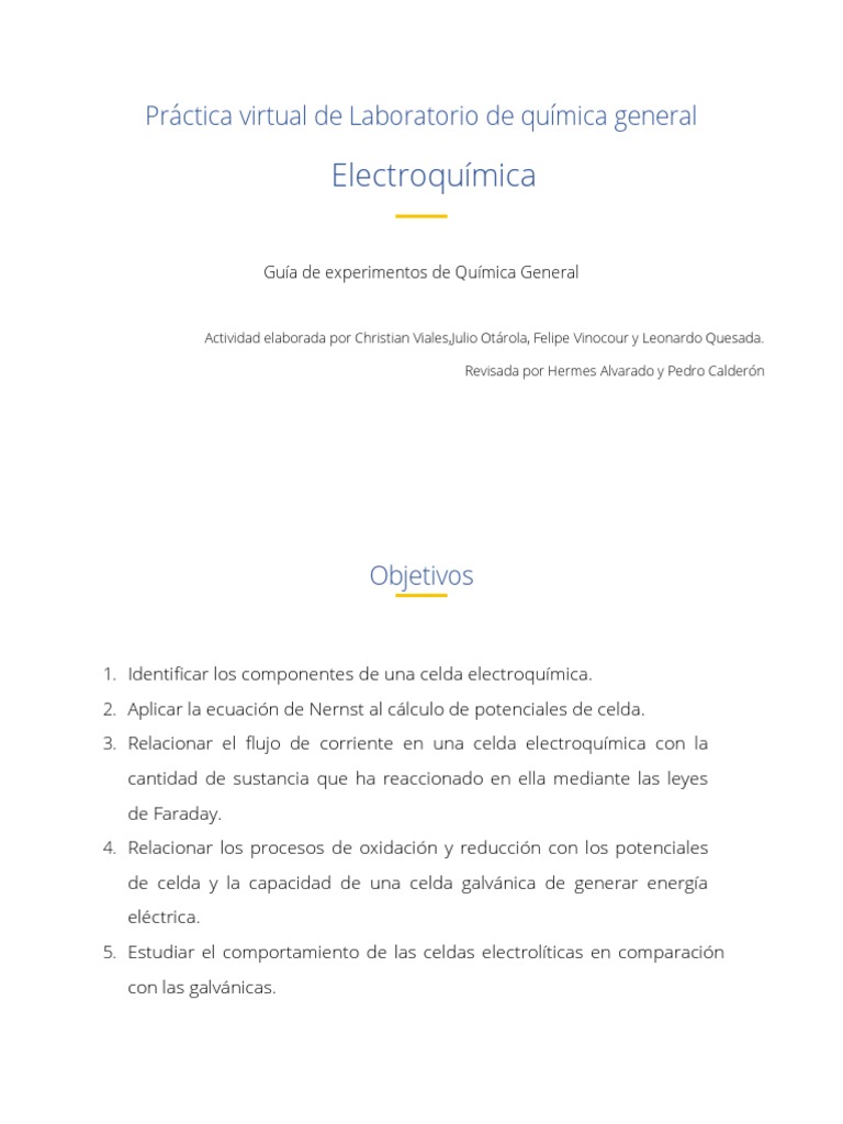 PV12 Electroquímica | PDF | Redox | Electrodo