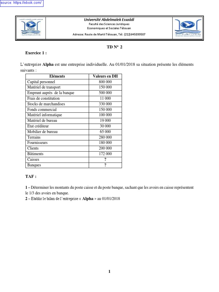 Comptabilite Generale TD 3 - Compressed PDF | PDF | Facture | Banques Comptabilite Generale TD 3 - Compressed PDF | PDF | Facture | Banques