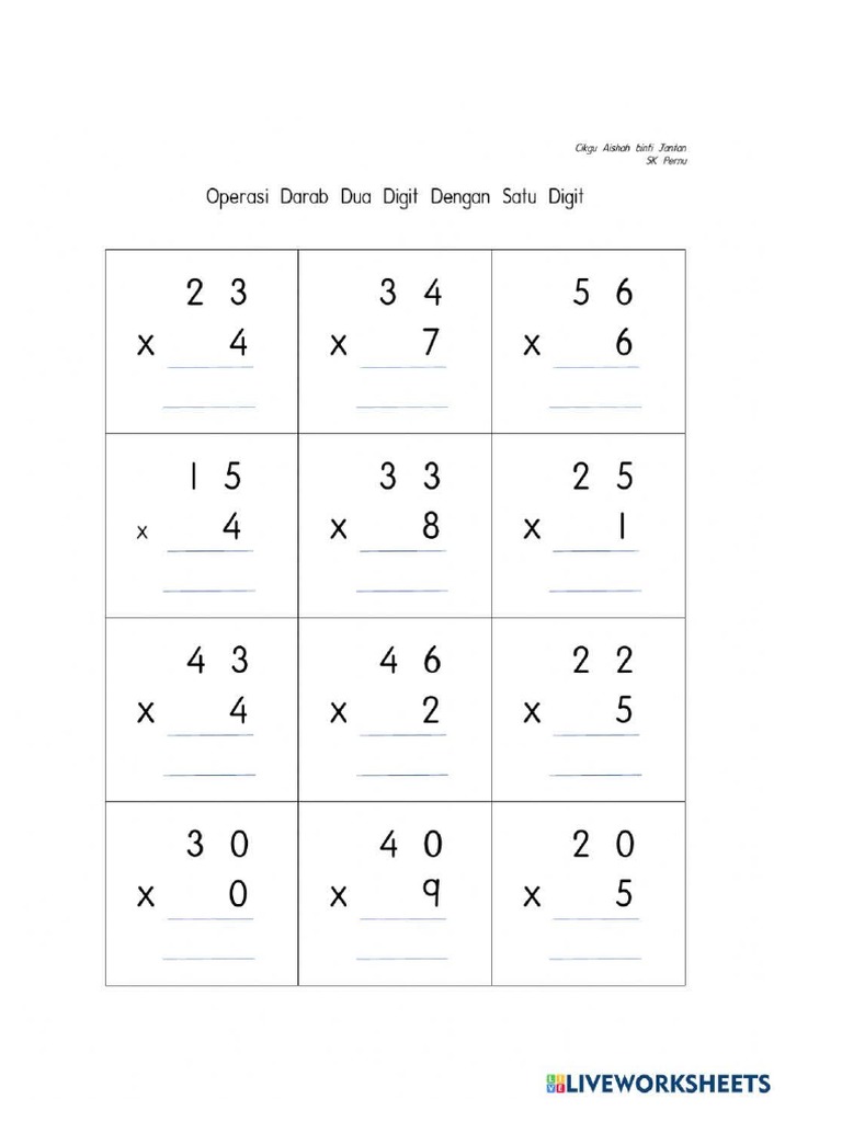 Latihan Darab Matematik | PDF