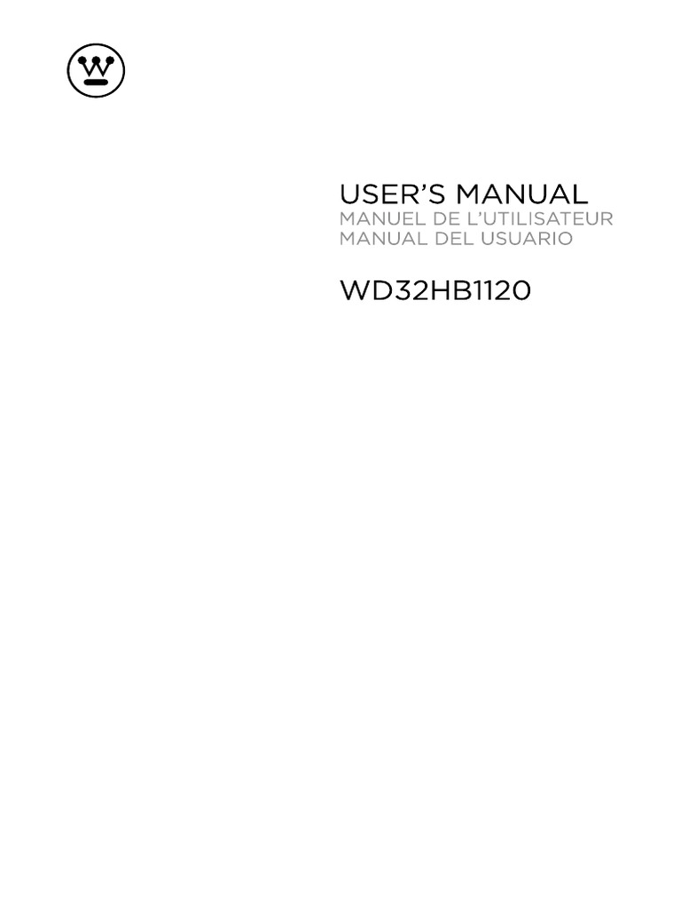 Westinghouse WD32HB1120-C - Manual PDF | PDF | Usb | Menu (Computing)