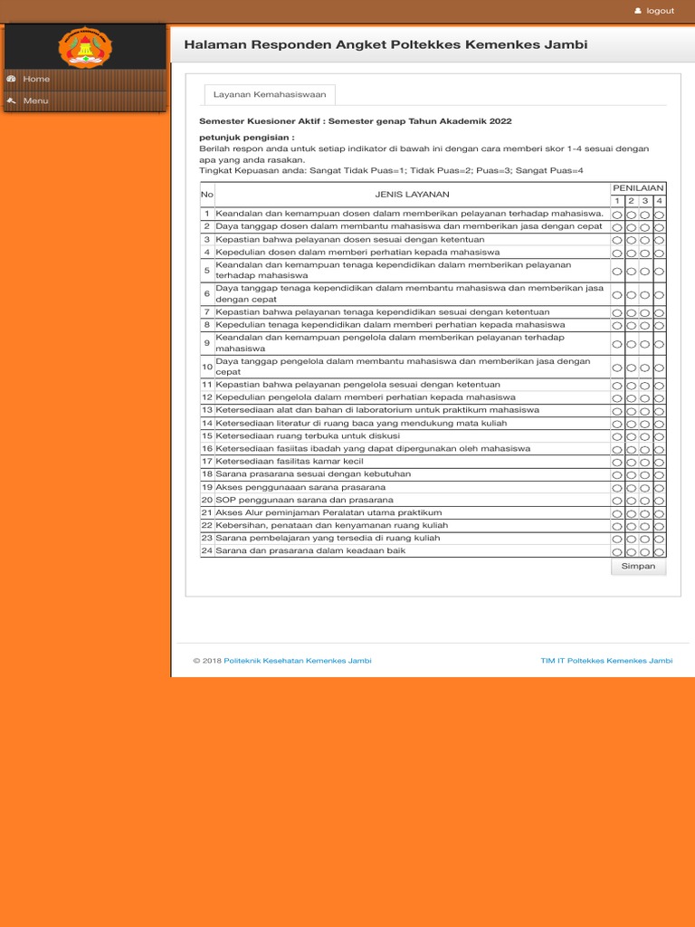 Halaman Responden Angket Poltekkes Kemenkes Jambi PDF | PDF