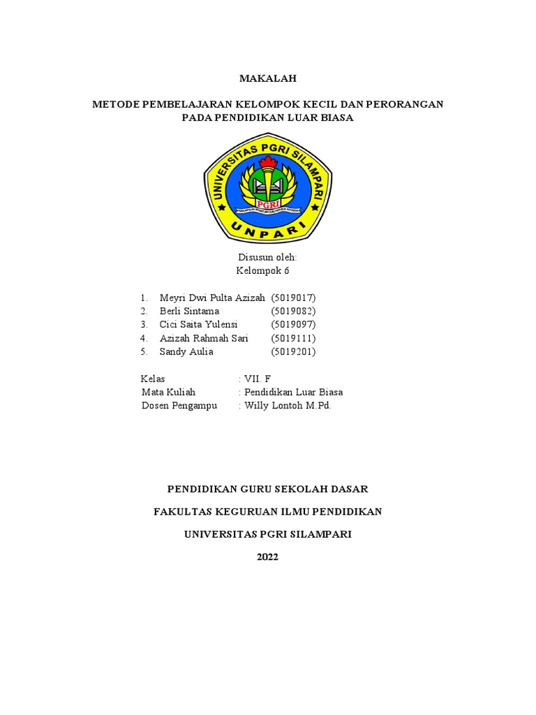 Makalah PLB Kel. 6 | PDF