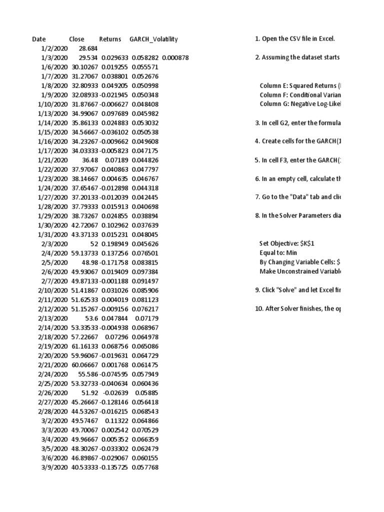 Analyze Stock Market Returns and Volatility Using GARCH Modeling in ...