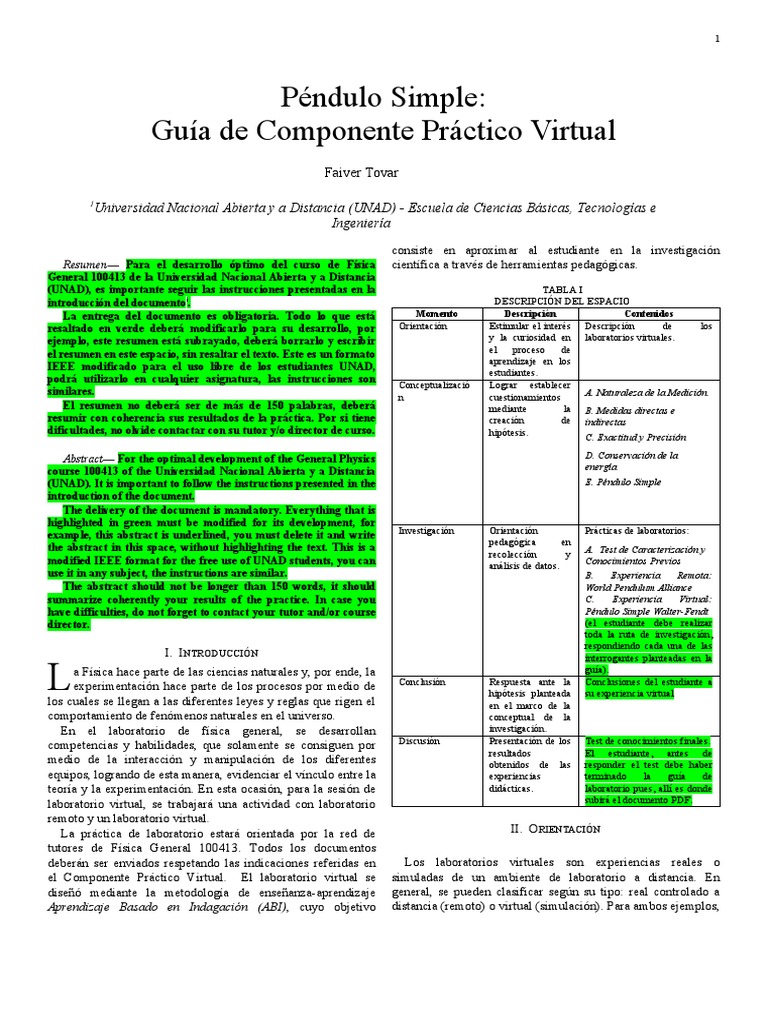 Protocolo - CP - Virtual Laboratorio Virtual | Descargar gratis PDF | Exactitud y precisión ...