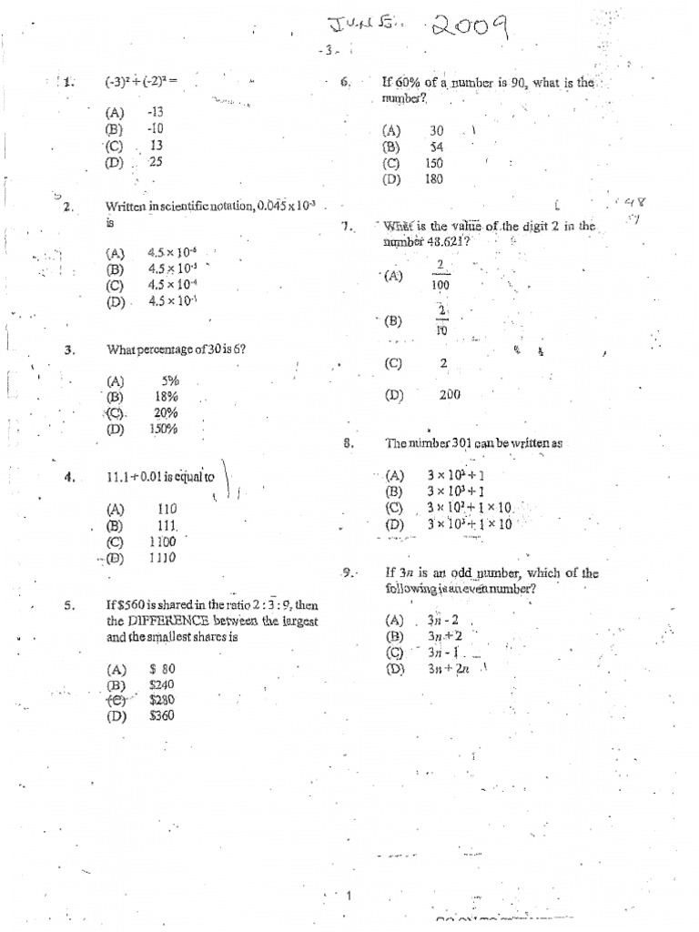 Math Problem Set and Solutions | PDF