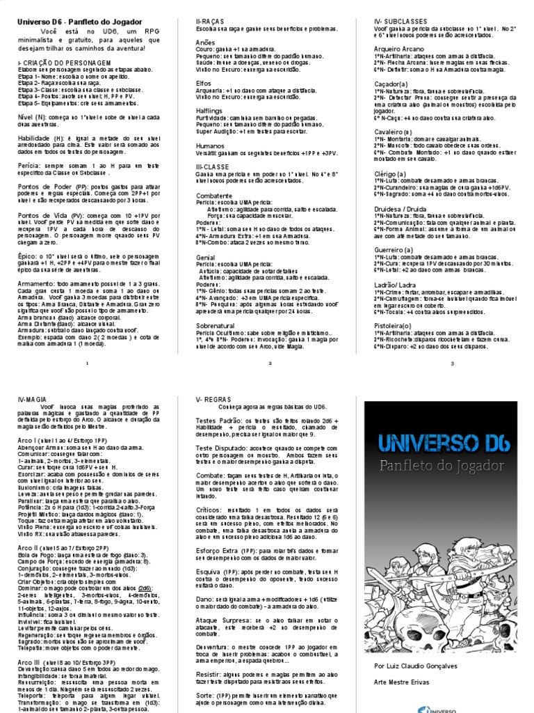 UD6 Panfleto Do Jogador | Download grátis PDF | Cavalos