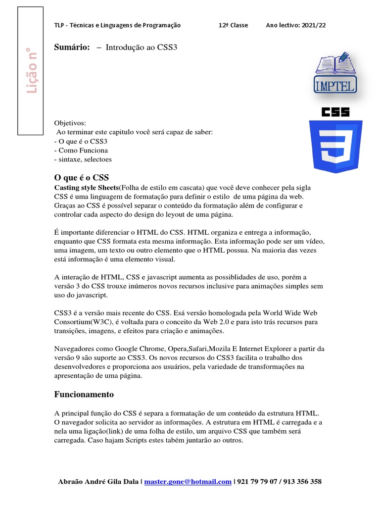 Aula - 7 | PDF | Html | Rede mundial de computadores