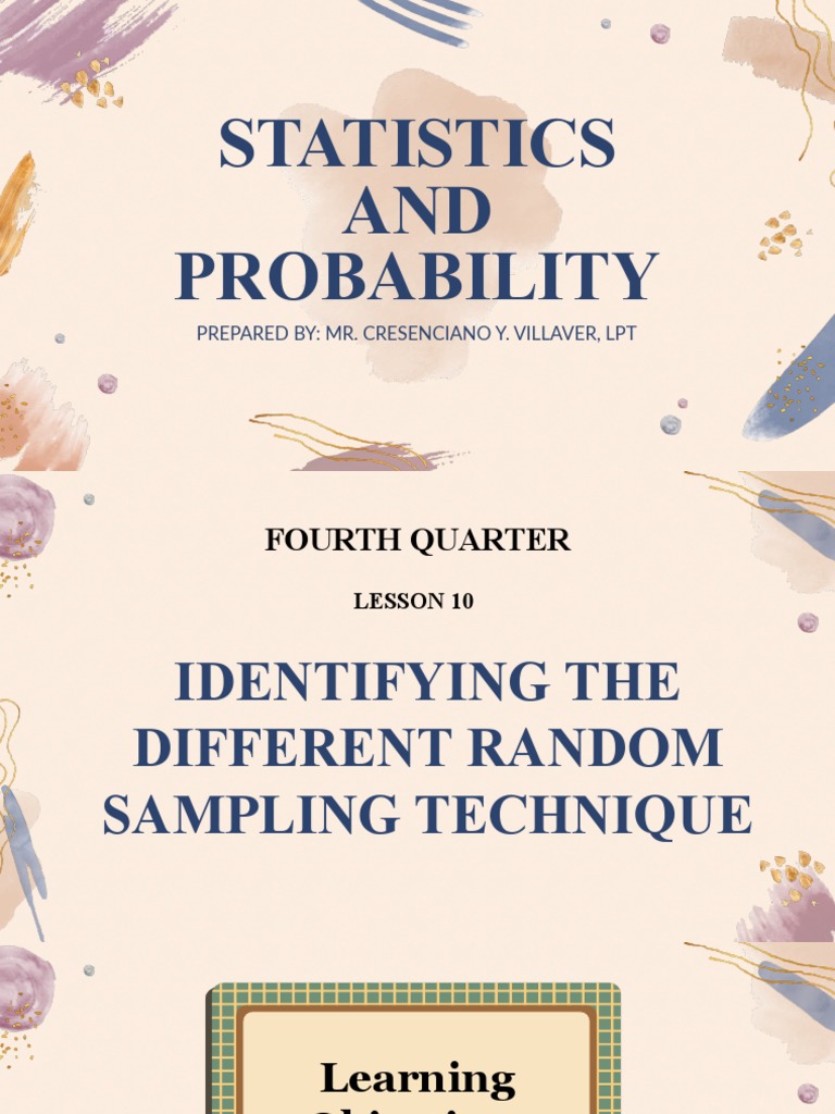 LESSON 10. Identifying Different Random Sampling 1 | PDF | Sampling ... LESSON 10. Identifying Different Random Sampling 1 | PDF | Sampling ...