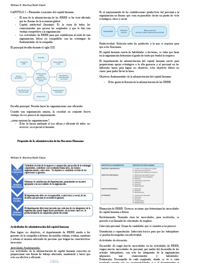 CAPITULO 1 - Resumen de Elementos Esenciales Del Capitulo Humano | PDF | Gestión de recursos ...
