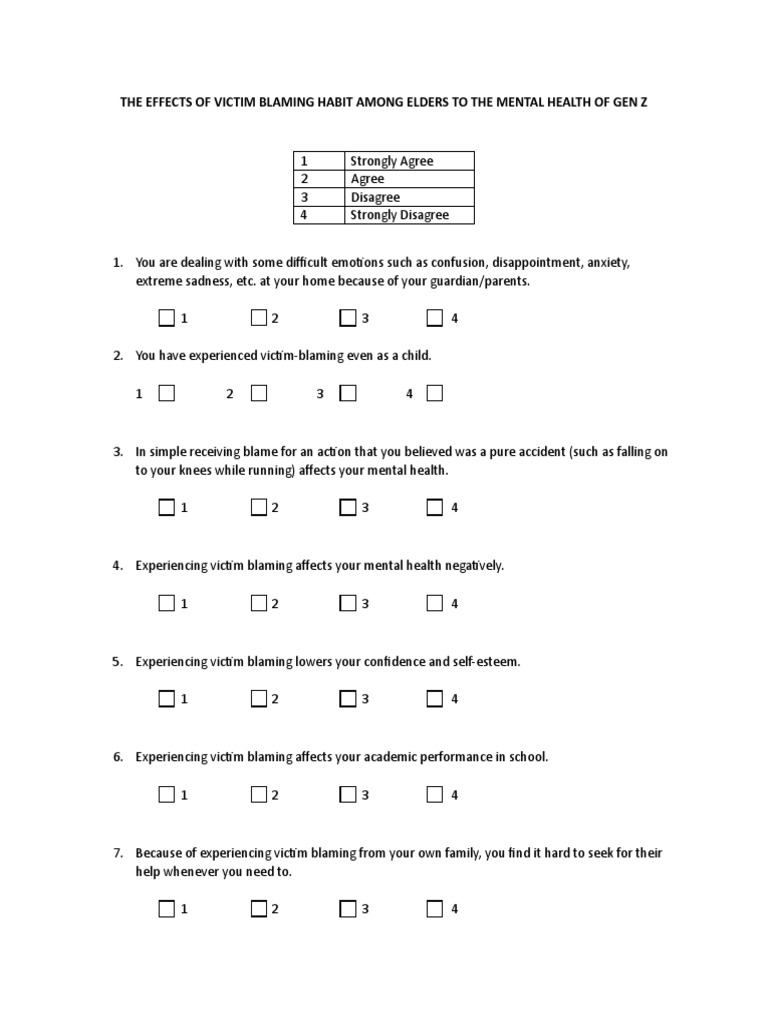 The Effects of Victim Blaming Habit Among Elders To The Mental Health ...