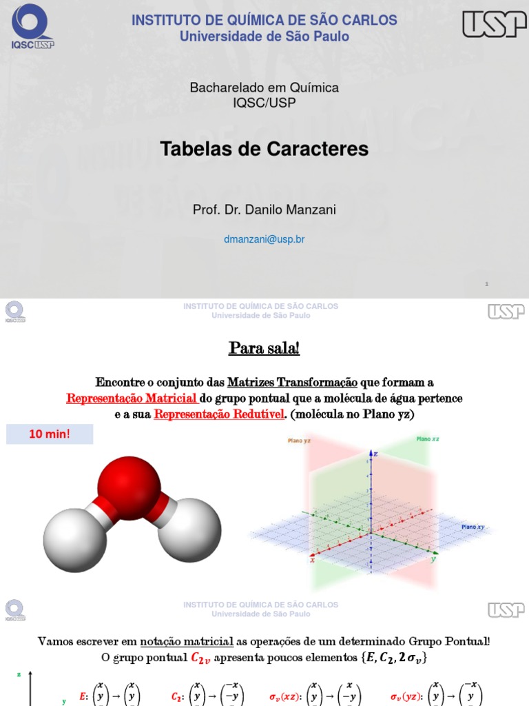 Aula 05 - Tabela de Caracteres | PDF | Grupo (Matemática) | Matriz ... Aula 05 - Tabela de Caracteres | PDF | Grupo (Matemática) | Matriz ...