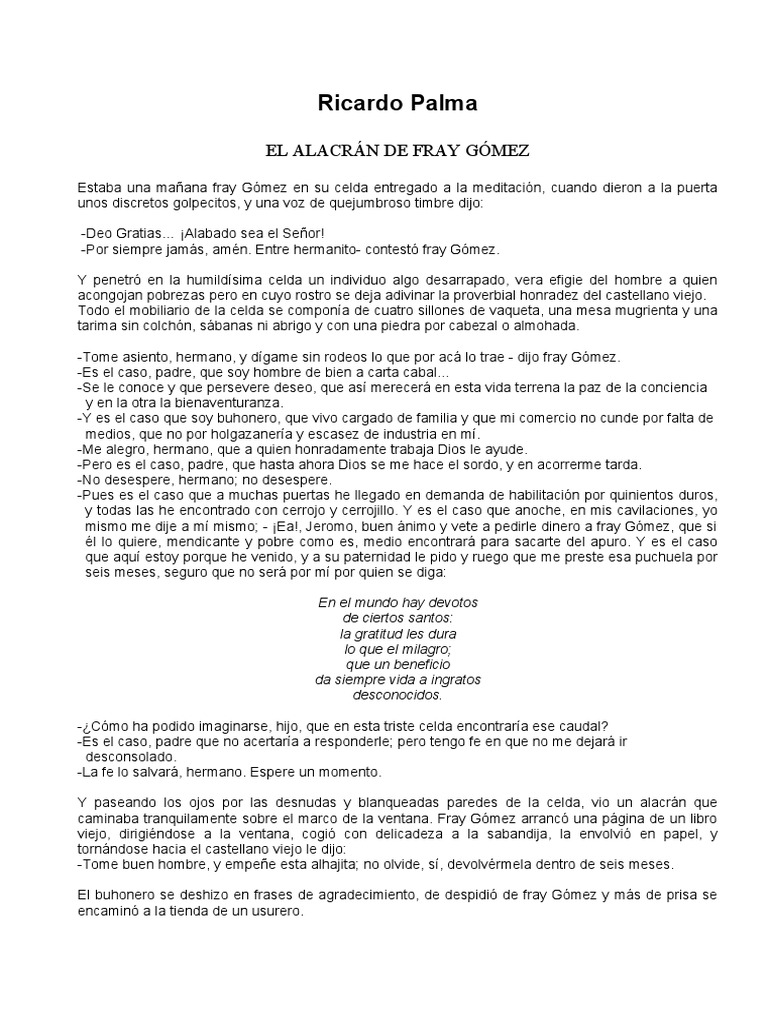 El Alacrán de Fray Gómez | PDF