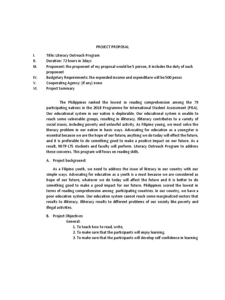 Project Proposal 2 | PDF | Literacy | Behavior Modification