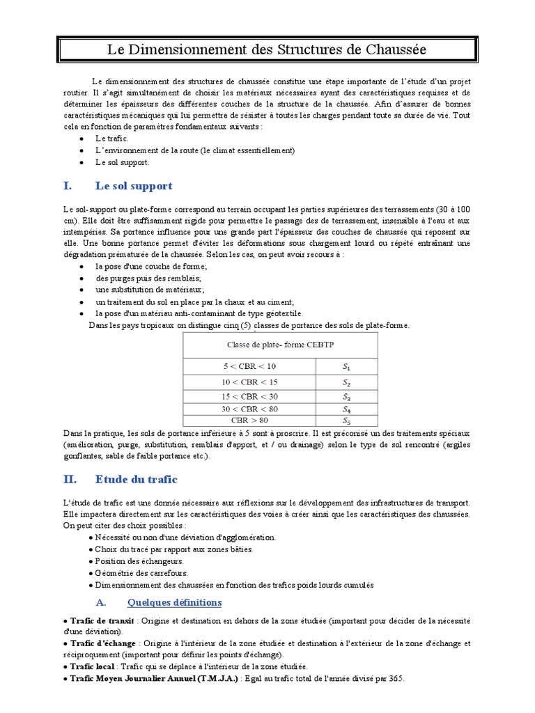 Dimensionnement des Structures de Chaussée | PDF | Infrastructure routière | Matériaux