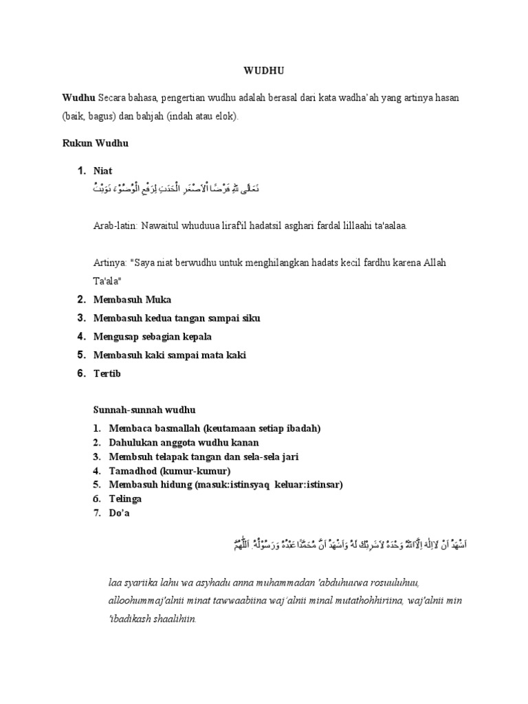 WUDHU | PDF