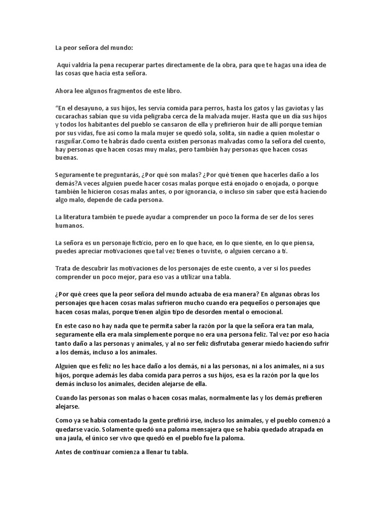 La Peor Señora Del Mundo | PDF