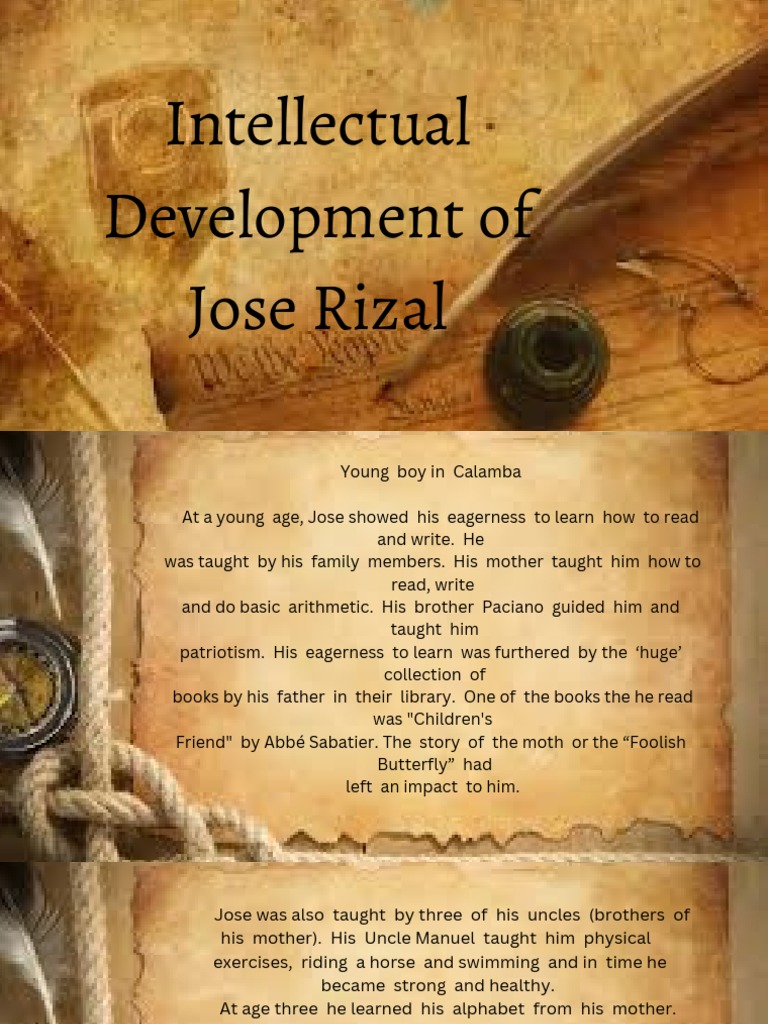 Rizal's Early Intellectual Development | PDF | Classics | General Fiction